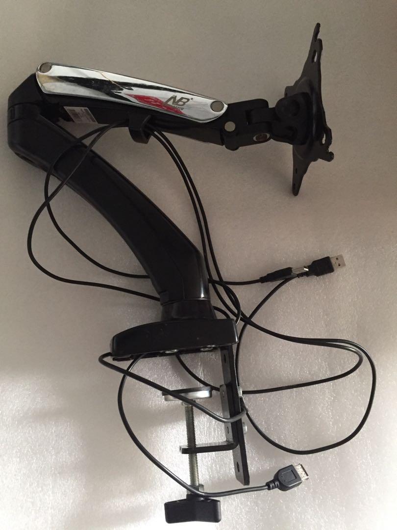 North Bayou Desktop Monitor Single Arm w 2 USB Ports, Computers & Tech ...