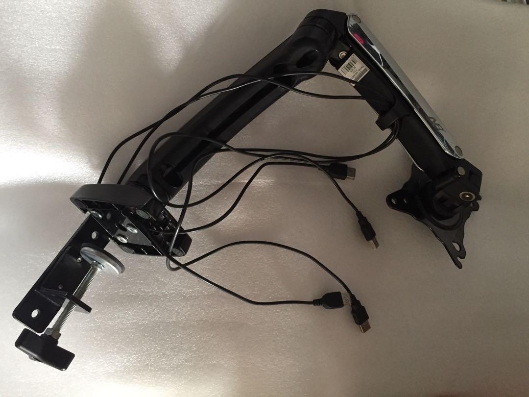 North Bayou Desktop Monitor Single Arm w 2 USB Ports, Computers & Tech ...