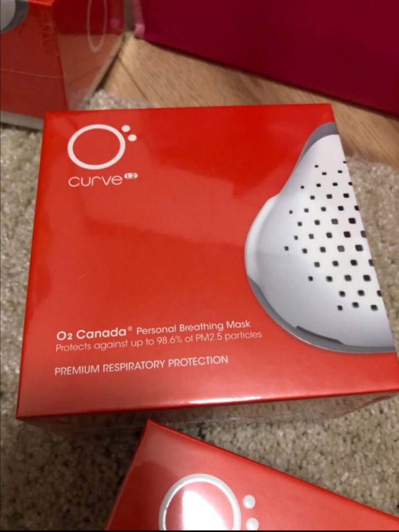 O2 Canada Curve 1.2 重用式口罩+過濾芯(11片裝), 其他, 其他 - Carousell