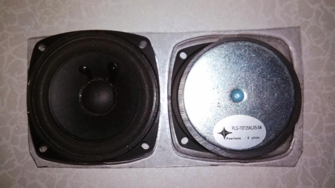PEERLESS 3-inch Speaker Drivers PLS-70F25AL05-04 (1 Pair), Audio, Other ...
