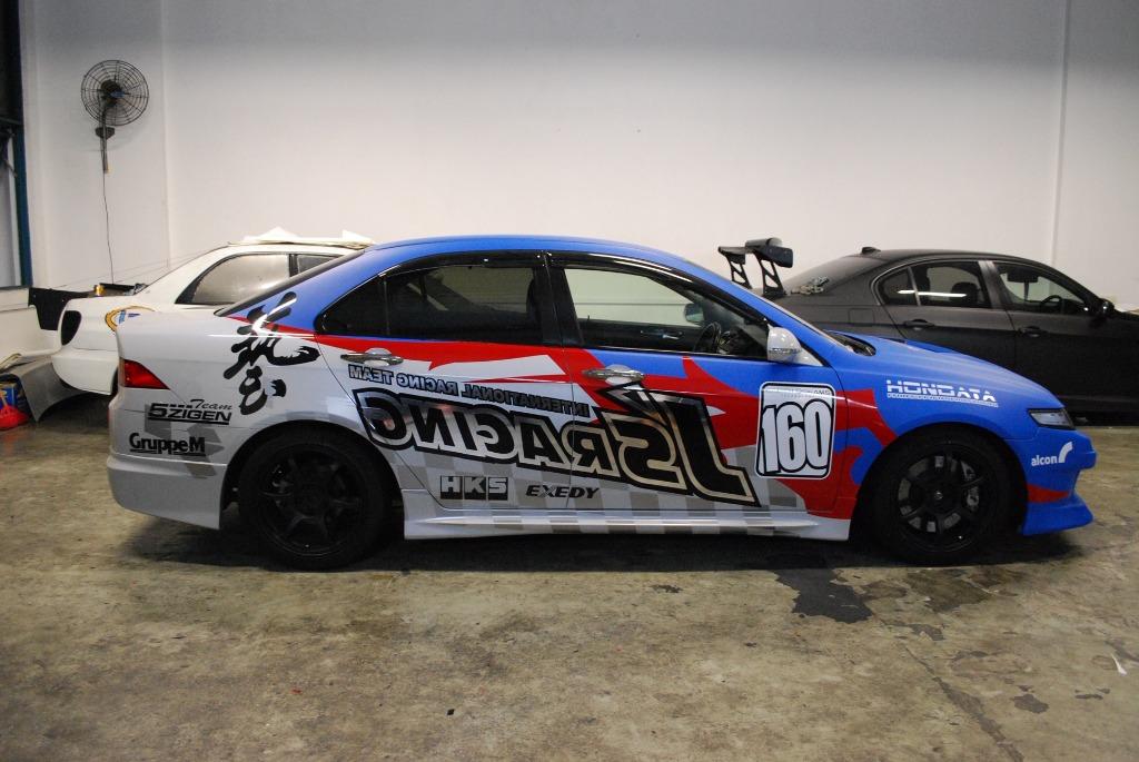 Racing Track Sticker Design, Animation Sticker Decal, Full Car Wrap ...