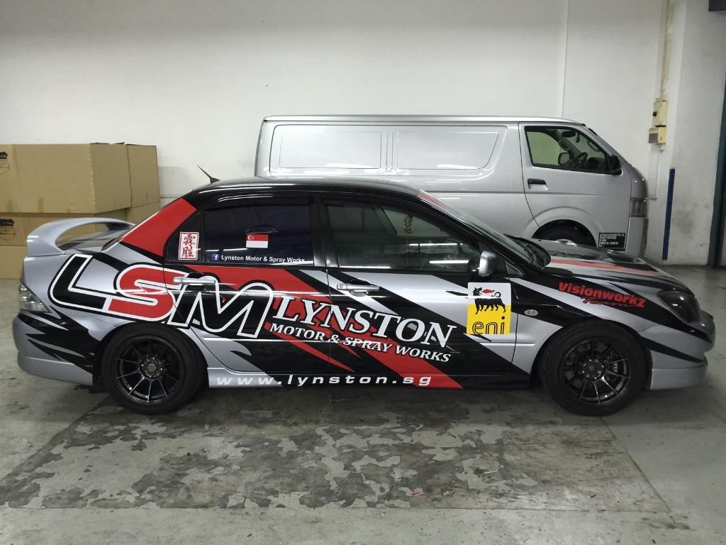 Racing Track Sticker Design, Animation Sticker Decal, Full Car Wrap ...