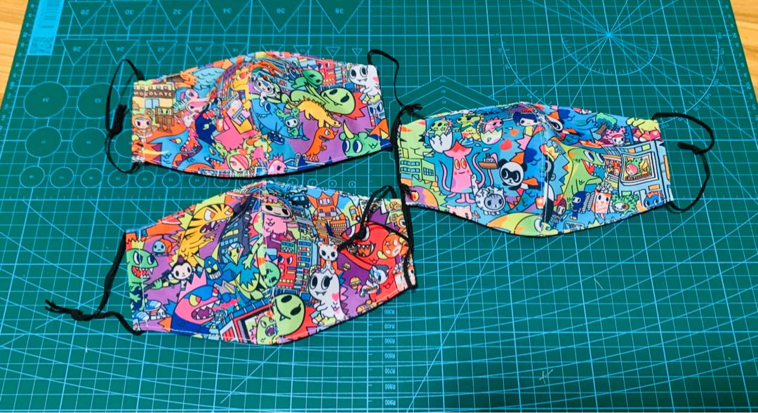 Tokidoki Handmade Fabric Mask, Hobbies & Toys, Stationery & Craft ...