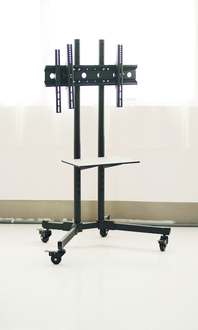 Portable Mobile LCD LED TV Television Stand Display Shelf Wheels ...
