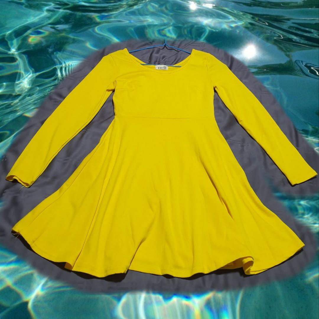 yellow dress, Women's Fashion, Dresses & Sets, Dresses on Carousell