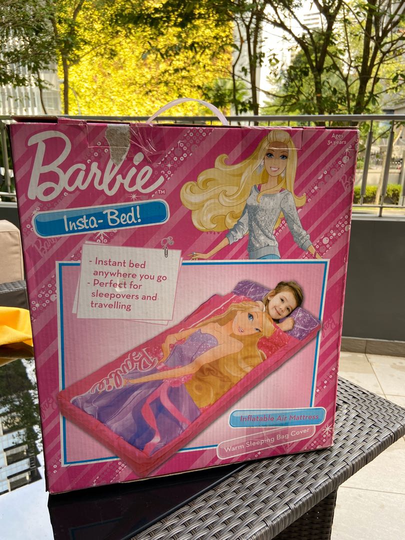 Barbie insta-bed (inflatable, including cover), Babies & Kids, Baby ...