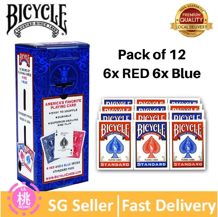 Bicycle Standard Poker Playing Cards (12 Pack), Hobbies & Toys, Toys ...