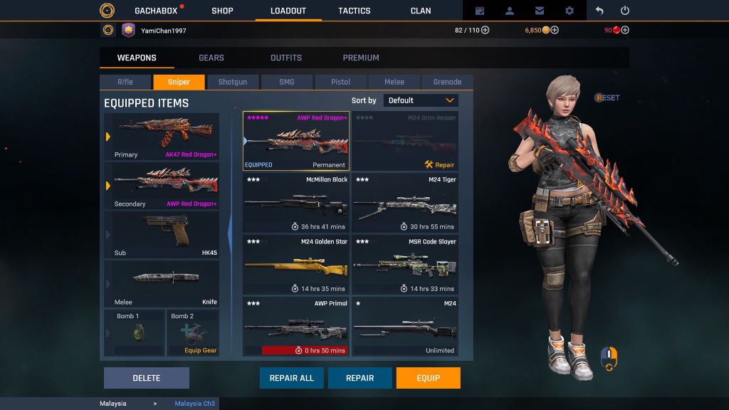 Blackshot sea account rank major 4, Video Gaming, Gaming Accessories ...