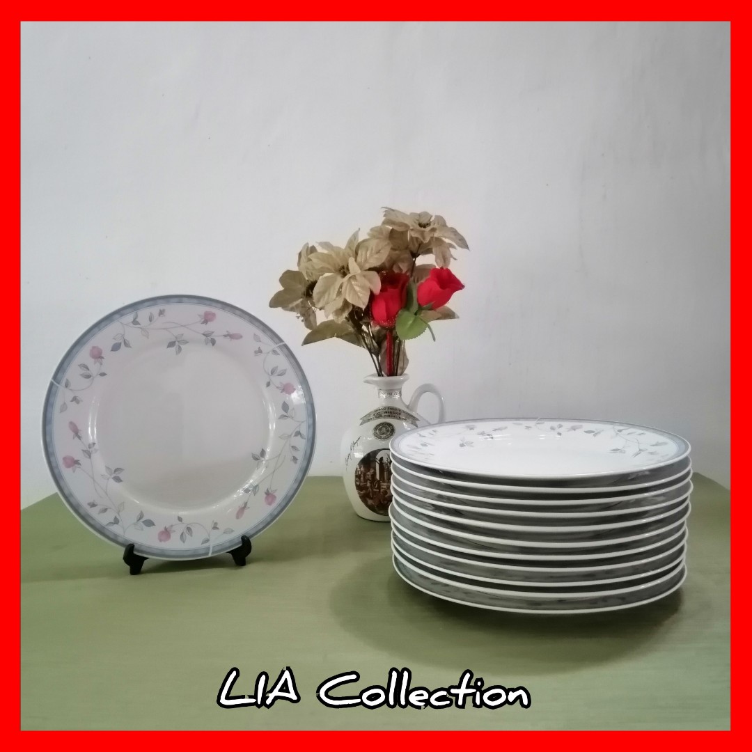 Dinnerware || Florete by Sonata Fine Porcelain Dinner Plates || 12 pc ...