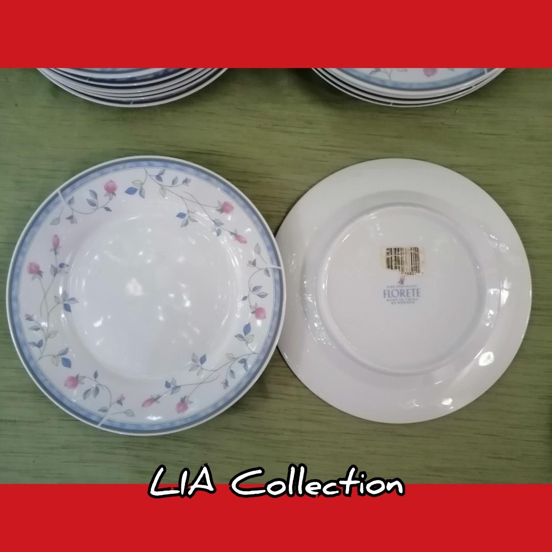 Dinnerware || Florete by Sonata Fine Porcelain Dinner Plates || 12 pc ...