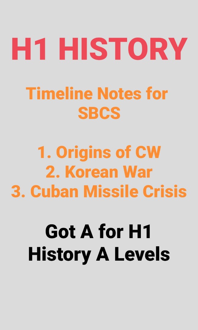 H1 A Level History Notes (Timeline), Hobbies & Toys, Books & Magazines ...