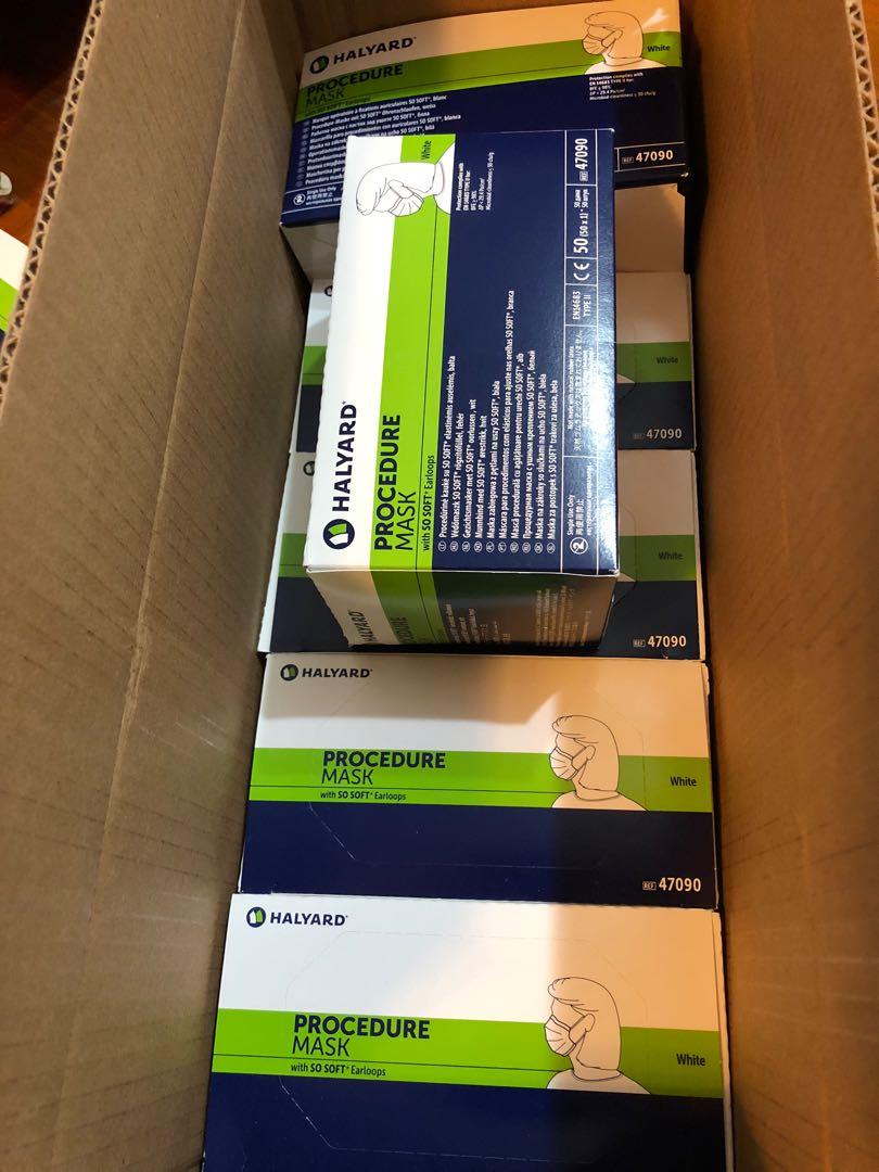 最後2盒halyard mask EN14683 type 2 口罩 白色 消委會推薦, 其他, 其他 - Carousell