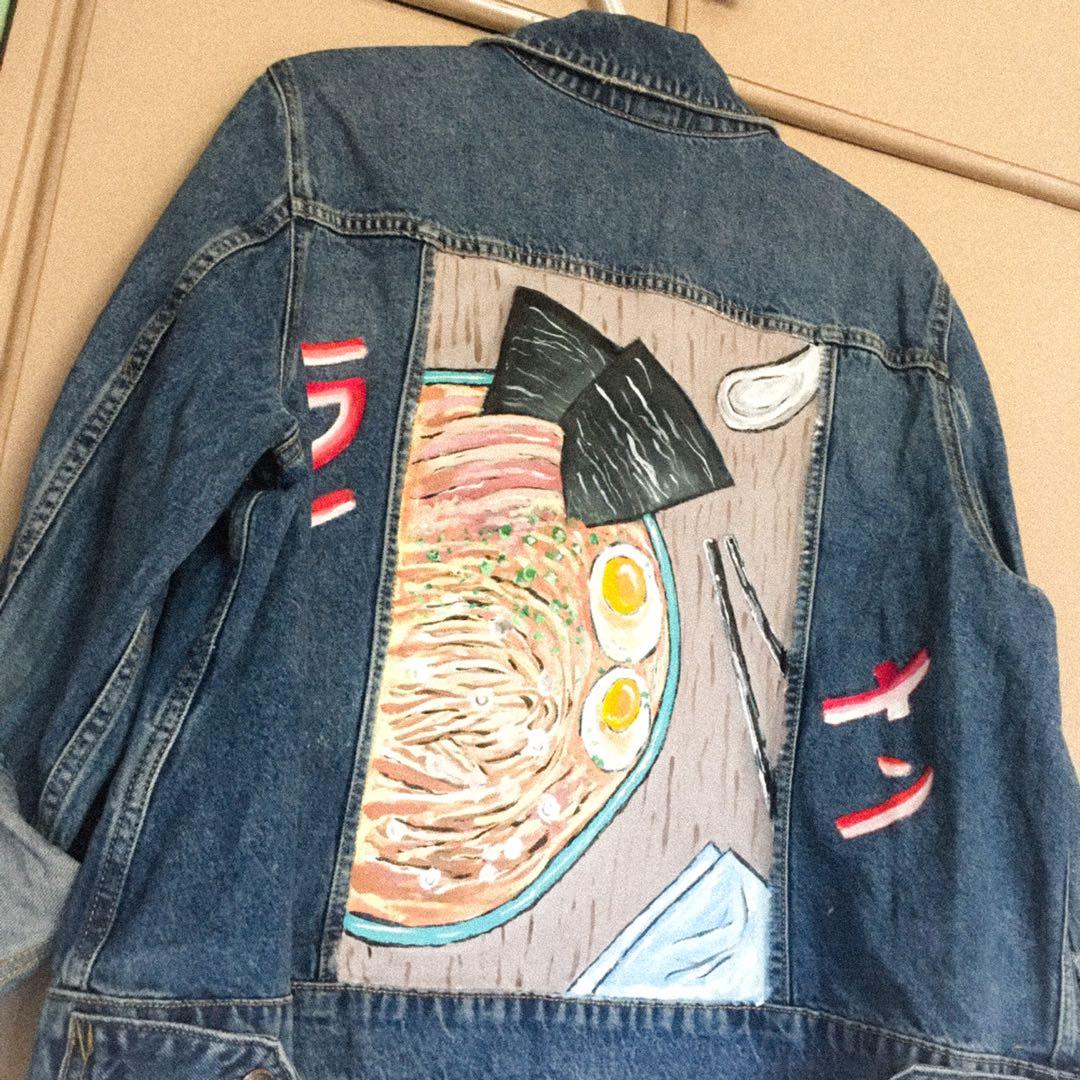 Japanese Ramen- Custom painted Denim Jacket, Women's Fashion, Dresses ...