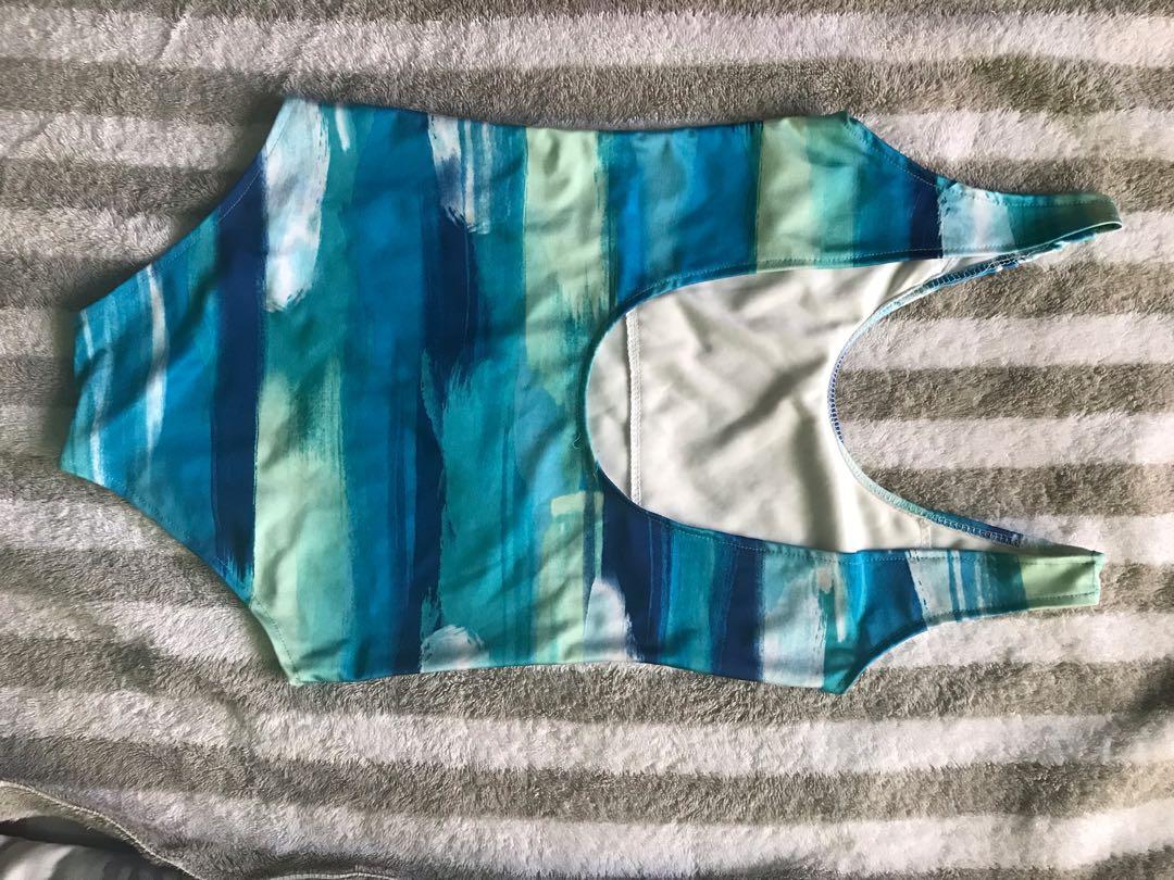 One piece swim suit - Blue Pastel Color, Women's Fashion, Swimwear ...