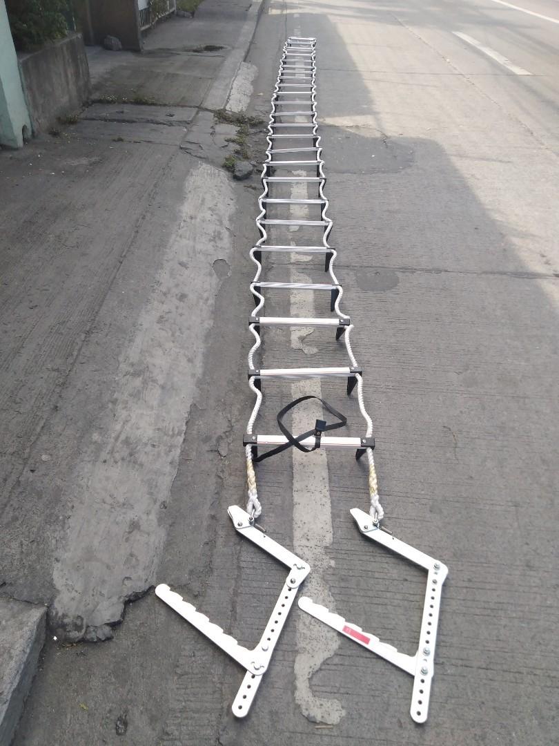 Portable aluminum fire scape ladder rescue disaster calamity outdoor ...