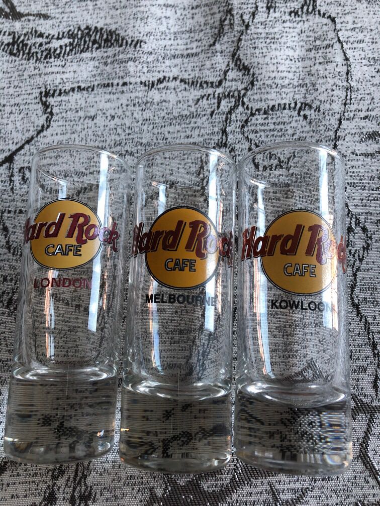 Selling Hard Rock Cafe Alcohol Cups set, Furniture & Home Living ...