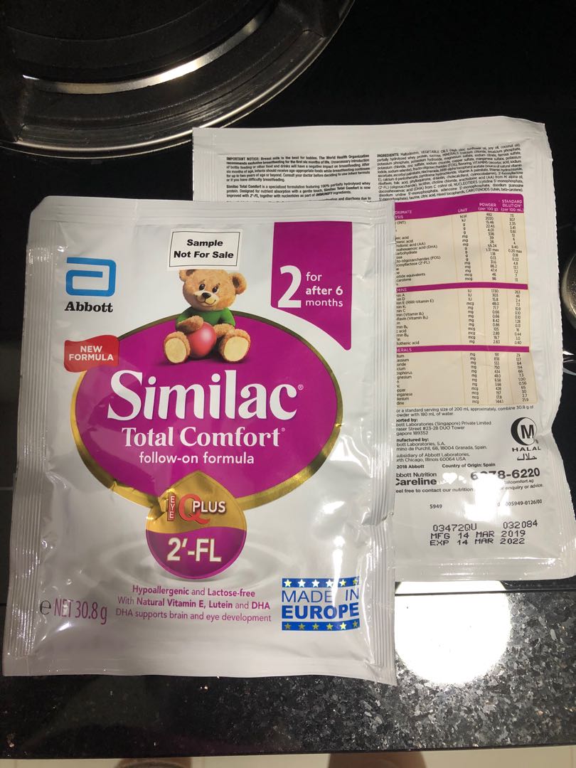 Similac Total Comfort Stage 2 Sachet x 2, Babies & Kids, Nursing ...