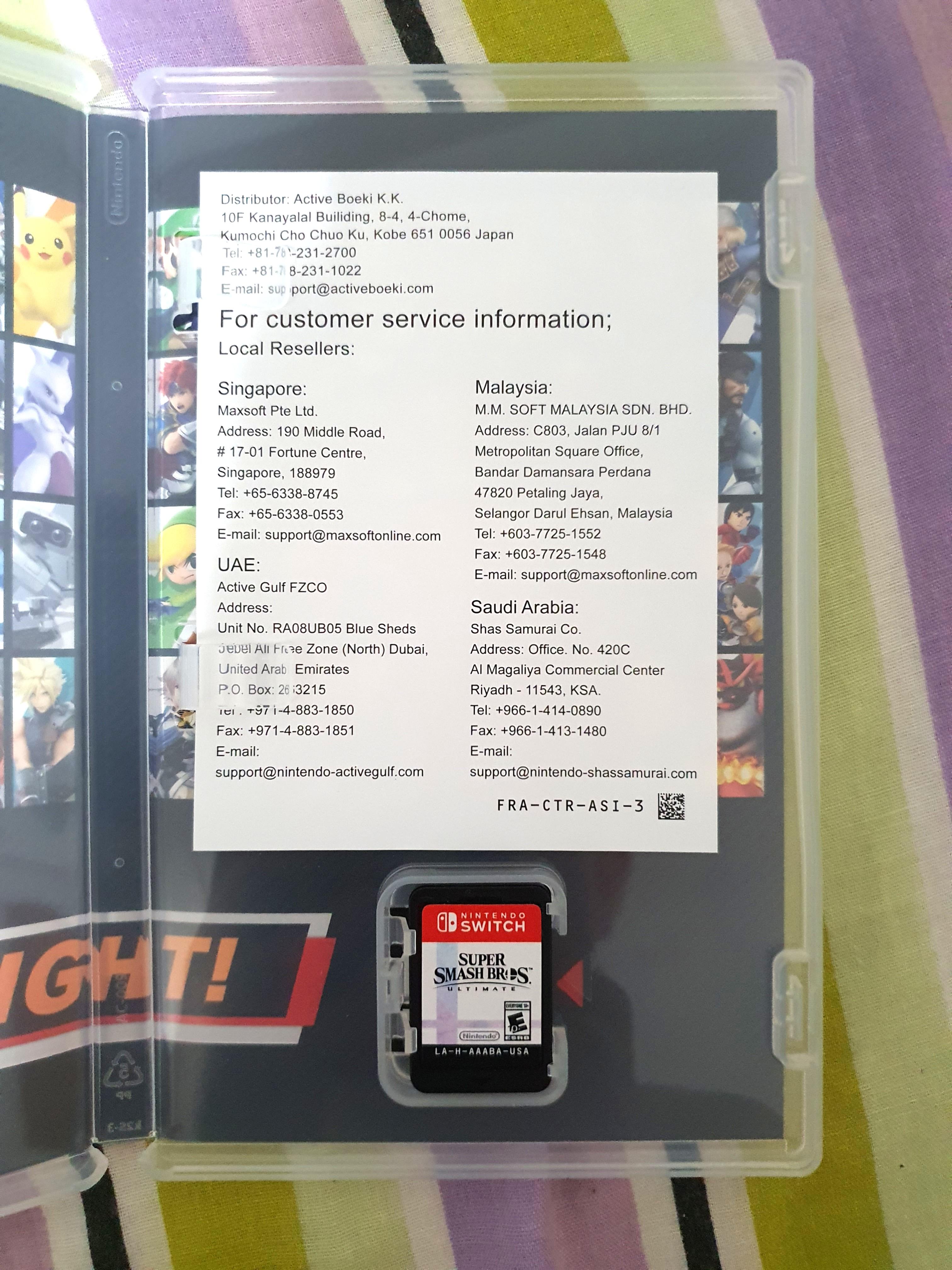 Super Smash Bros Ultimate (SSBU) - Nintendo Switch, Video Gaming, Video ...