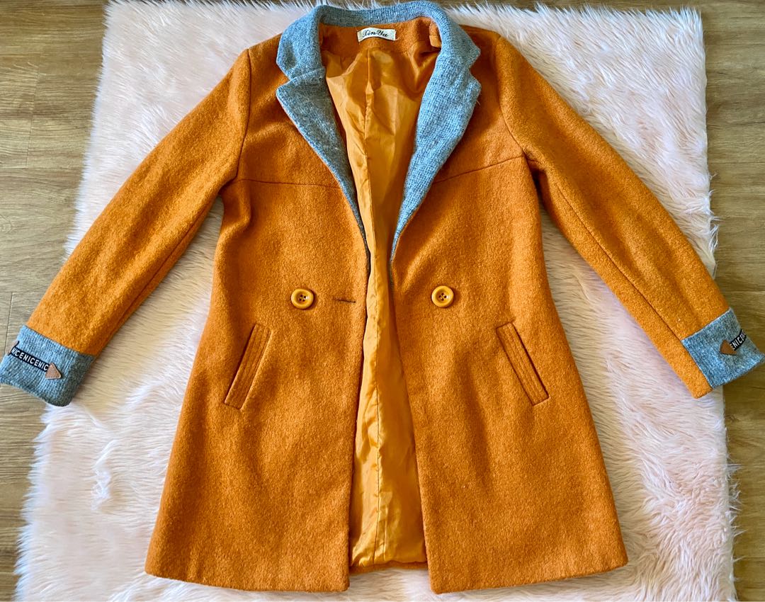 Wool coat Orange rust color, Women's Fashion, Coats, Jackets and ...