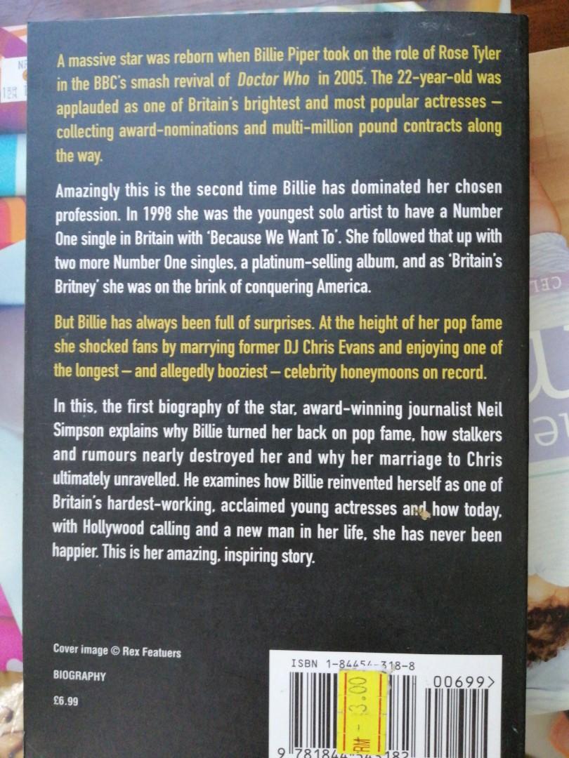Billie Piper the biography book, Hobbies & Toys, Books & Magazines ...