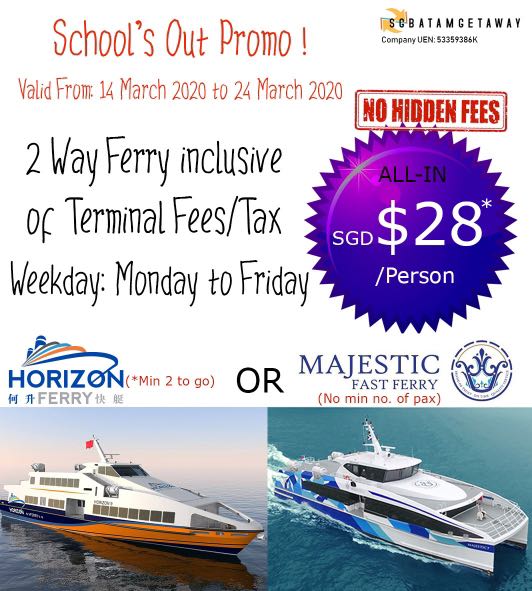Horizon & Majestic 2 Way Ferry Promotion(ALL-IN) a $28/pax, Tickets ...