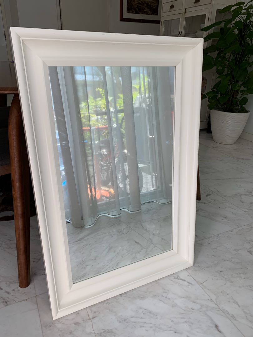 Ikea White Hemnes Mirror, Furniture & Home Living, Home Decor, Mirrors ...
