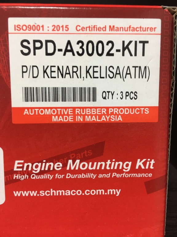 KENARI / KELISA (AUTO) ENGINE MOUNTING SET SCHMACO, Auto Accessories on ...