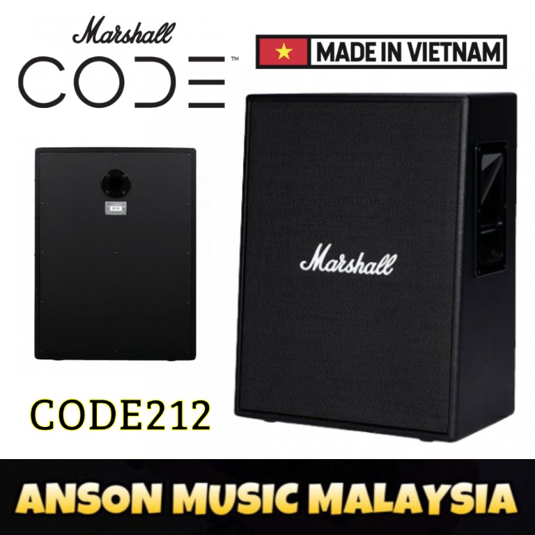 Marshall CODE212 Guitar Speaker Cabinet, 100W (CODE 212)(CODE-212), Hobbies & Toys, Music ...