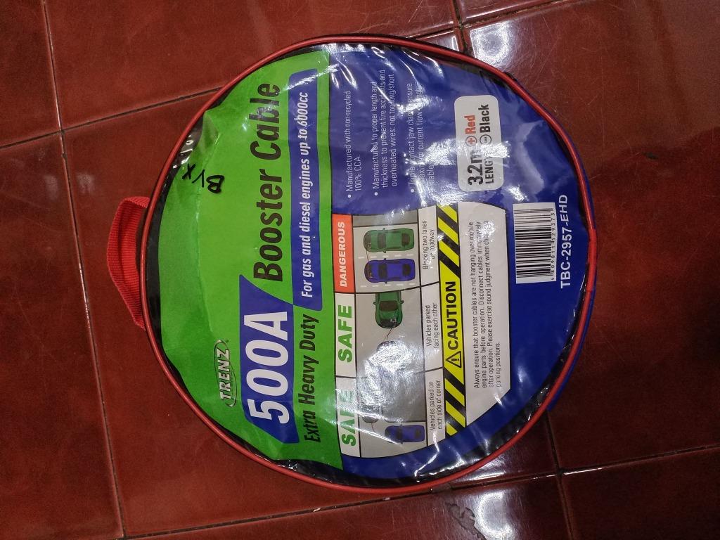 Trenz Booster Cable 500A Extra Heavy Duty 3.5m Lenght (RED&BLACK ...