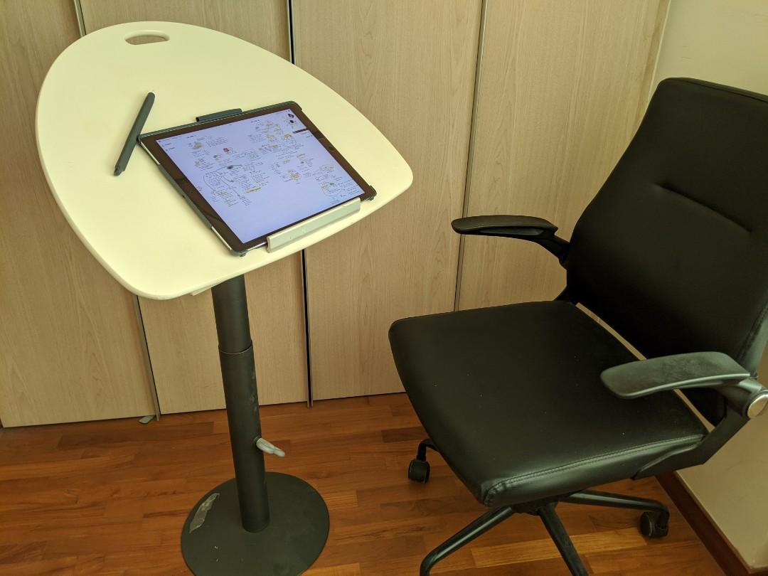 Adjustable incline desk (sit-stand), Furniture & Home Living, Furniture ...