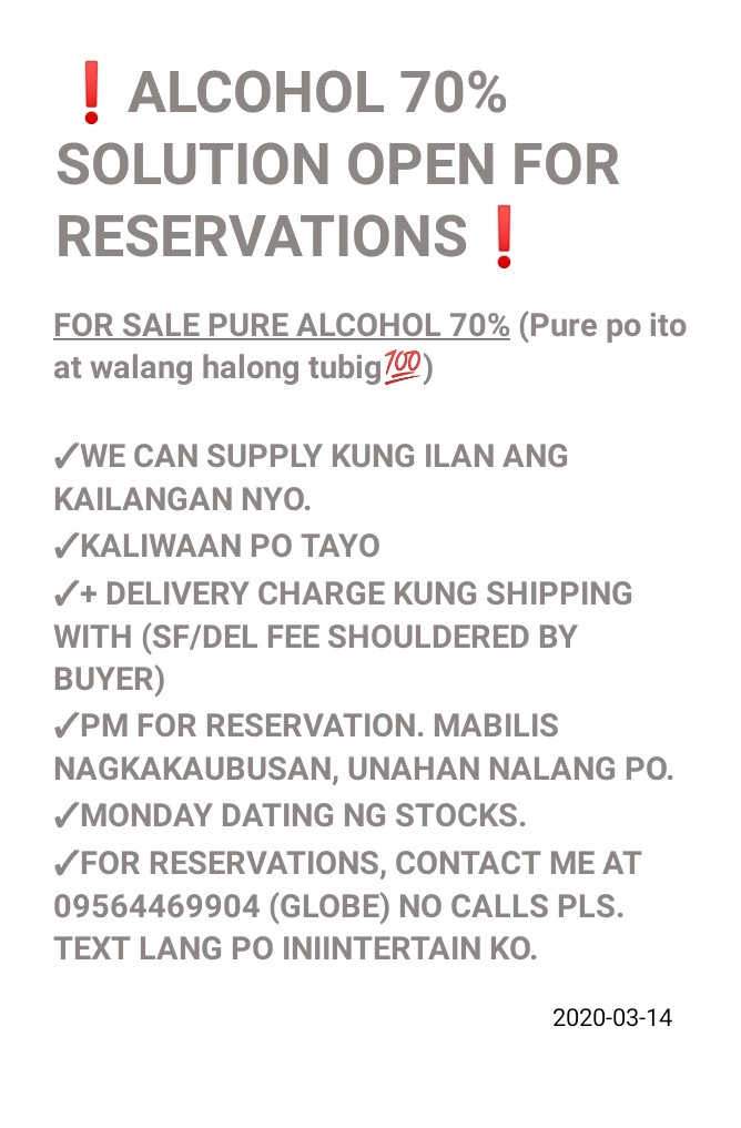 ALCOHOL 70% PURE ALCOHOL 1Gallon, Beauty & Personal Care, Sanitizers ...
