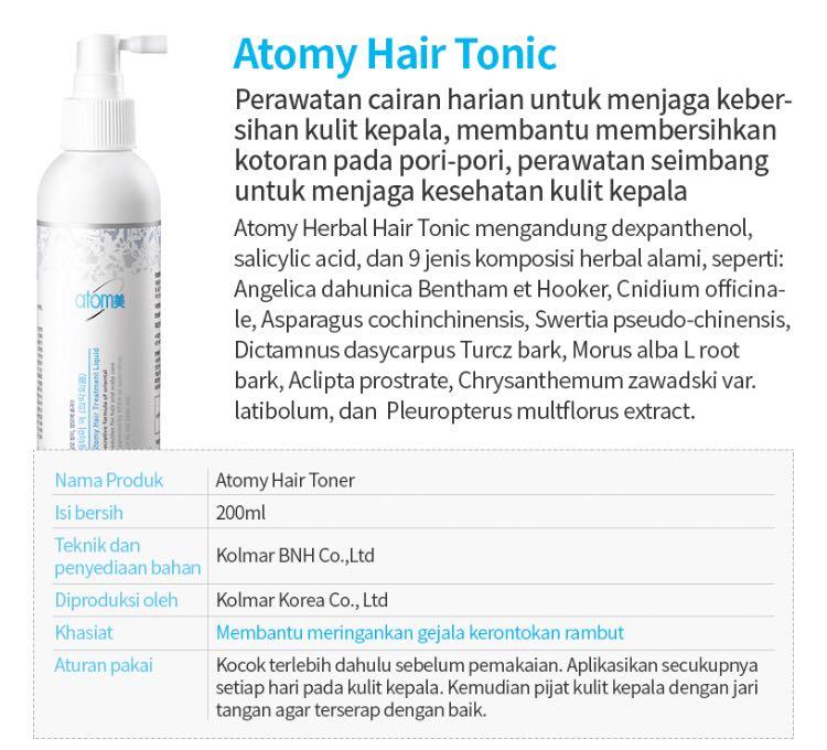 Atomy herbal hair tonic, Kesehatan & Kecantikan, Perawatan Rambut di ...