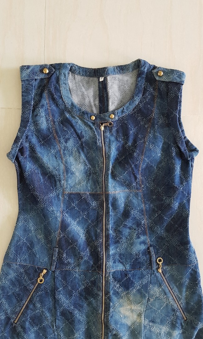 Brand new Denim Dress with zips biker chick chic (Jill) plus size not ...