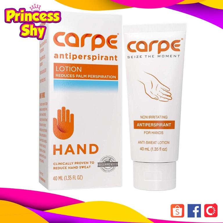 Carpe Antiperspirant Hand Lotion Reduces Hand Perspiration Clinically ...