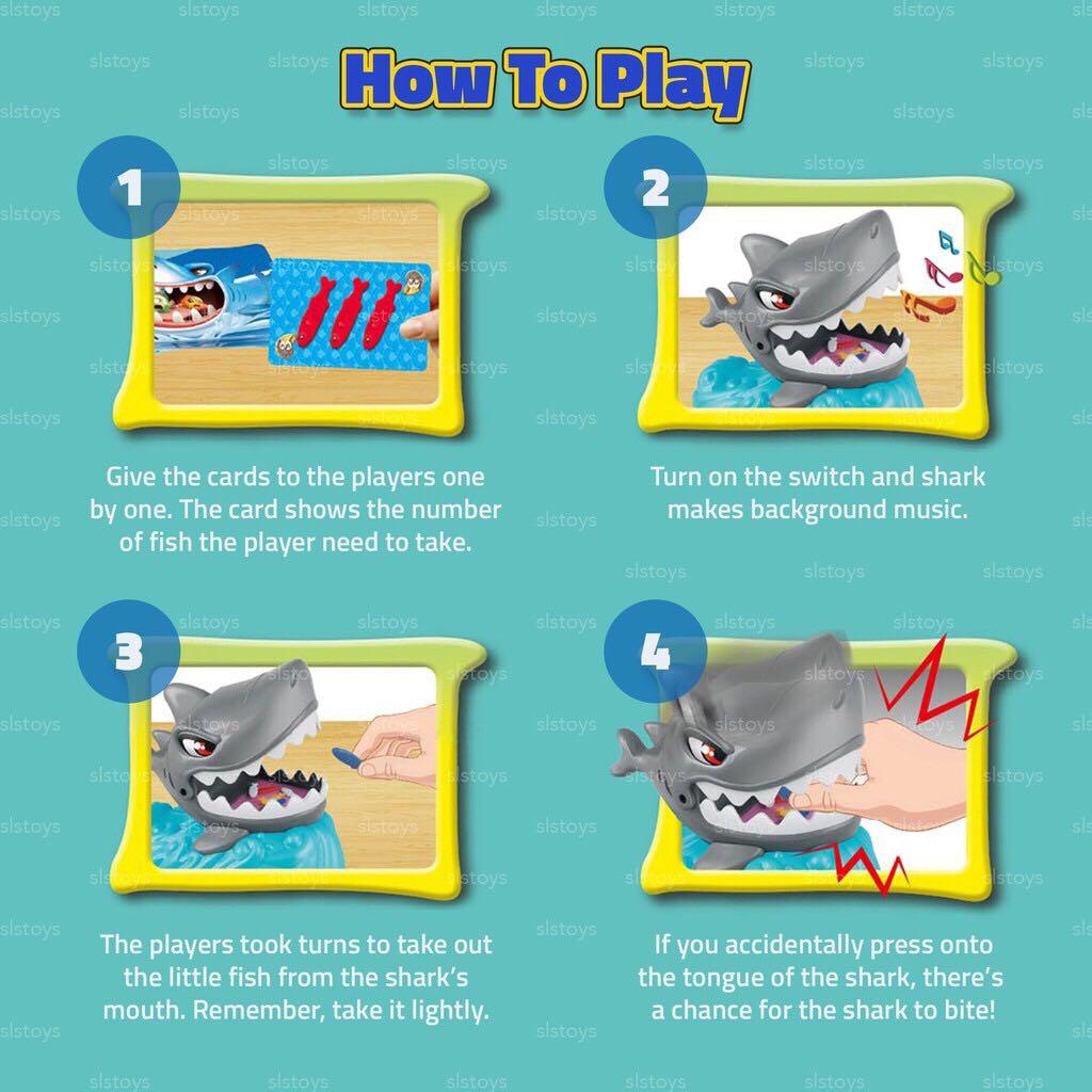 Crazy Shark Catch The Fish Family Fun Board Game [5+ ages], Hobbies ...
