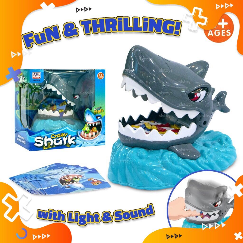 Crazy Shark Catch The Fish Family Fun Board Game [5+ ages], Hobbies ...