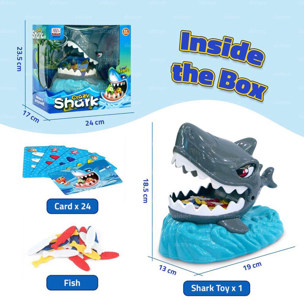 Crazy Shark Catch The Fish Family Fun Board Game [5+ ages], Hobbies ...