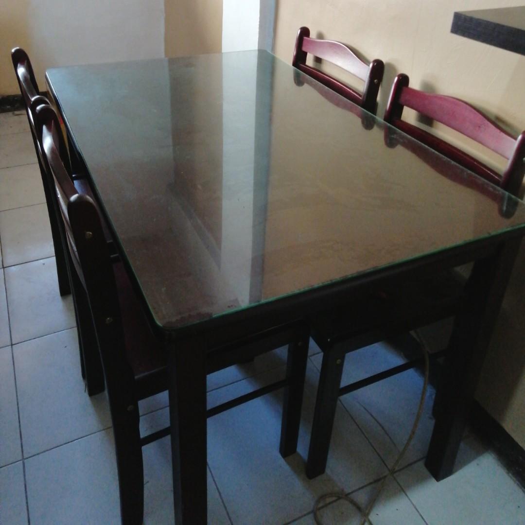 Dining Table 4 seater (2nd Hand), Furniture & Home Living, Furniture ...