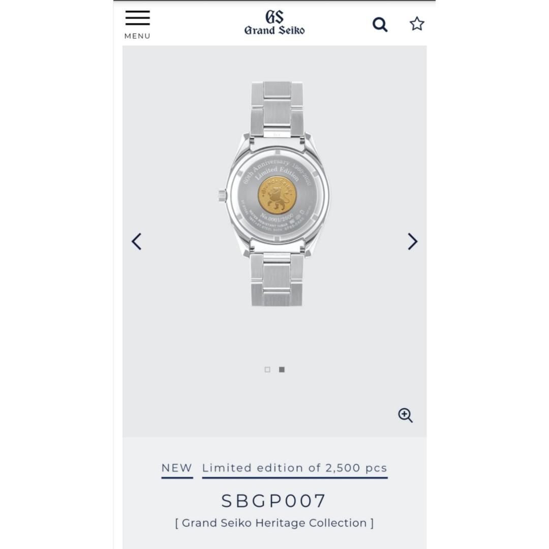 Grand Seiko SBGP007 Limited Edition, Luxury, Watches on Carousell