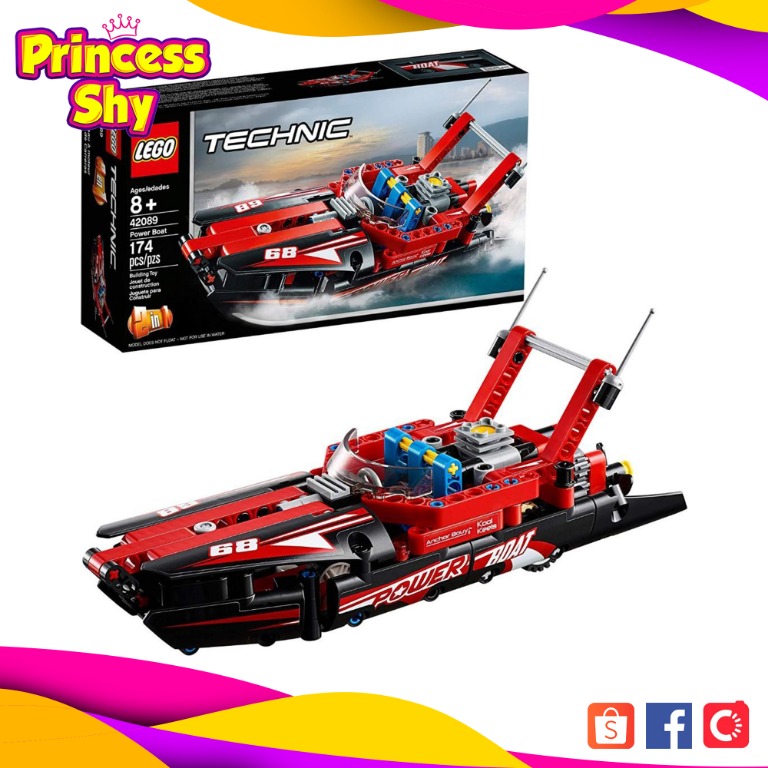Lego Technic 2 in 1 42089 Power Boat Hydroplane 174 pcs Ages 8 ...