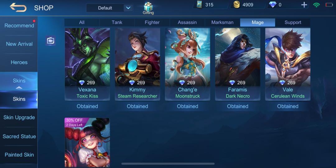 Mobile Legend Account, Video Gaming, Gaming Accessories, Game Gift ...