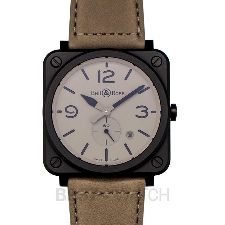 [NEW] Bell & Ross Aviatio Desert Type Quartz Beige Dial Men's Watch BRS ...