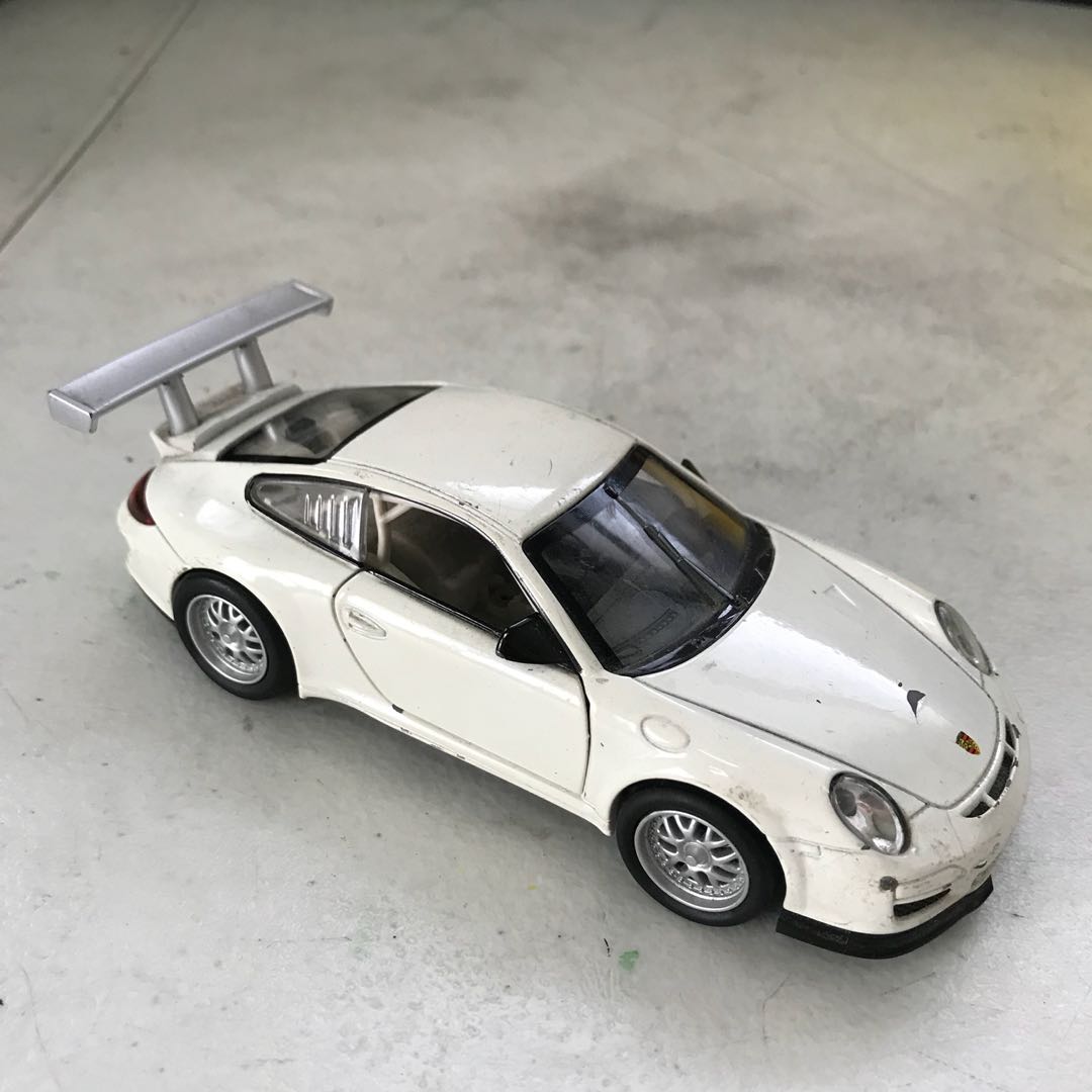 Petron Porsche white die-cast, Hobbies & Toys, Toys & Games on Carousell