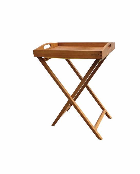 Scanteak tray with leg / butler tray, Furniture & Home Living ...