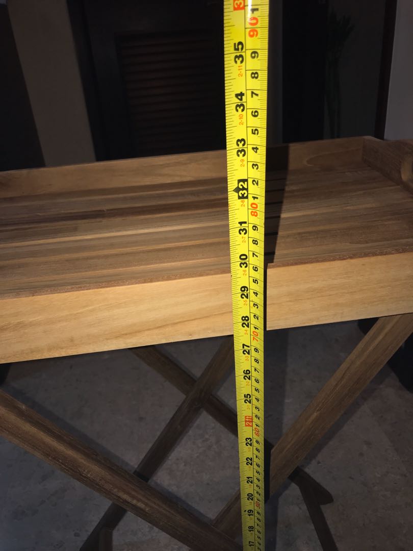 Scanteak tray with leg / butler tray, Furniture & Home Living ...