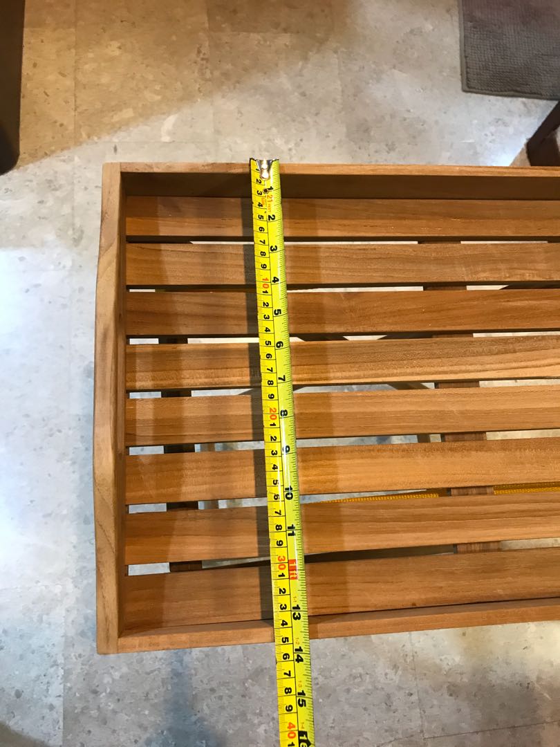 Scanteak tray with leg / butler tray, Furniture & Home Living ...