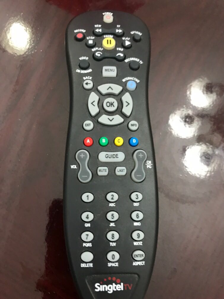 SingTel tv remote, TV & Home Appliances, TV & Entertainment, TV on ...