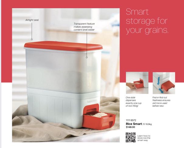 Tupperware smart Rice Dispenser, TV & Home Appliances, Kitchen ...