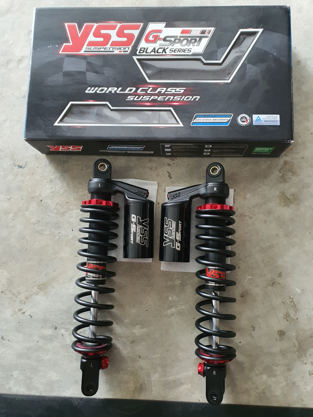 YSS G-SPORT BLACK SERIES 350MM YAMAHA XMAX 300, Motorcycles, Motorcycle ...