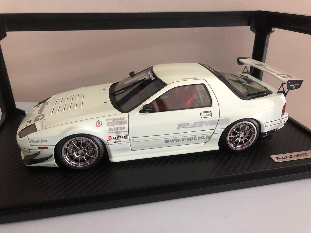 1/18 Ignition Model Mazda RX-7 (FC3S) RE Amemiya White, Hobbies & Toys, Toys & Games on Carousell